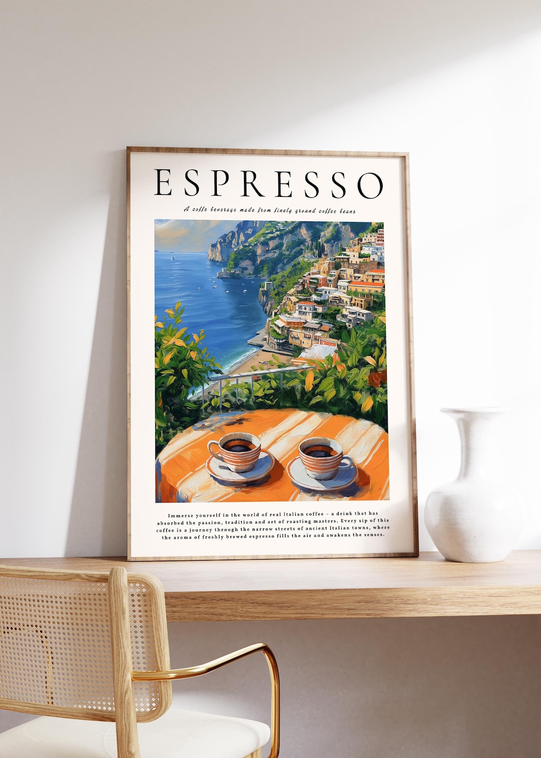 Modern Coffee Poster Print, Italian Espresso Print, Amalfi Poster ...