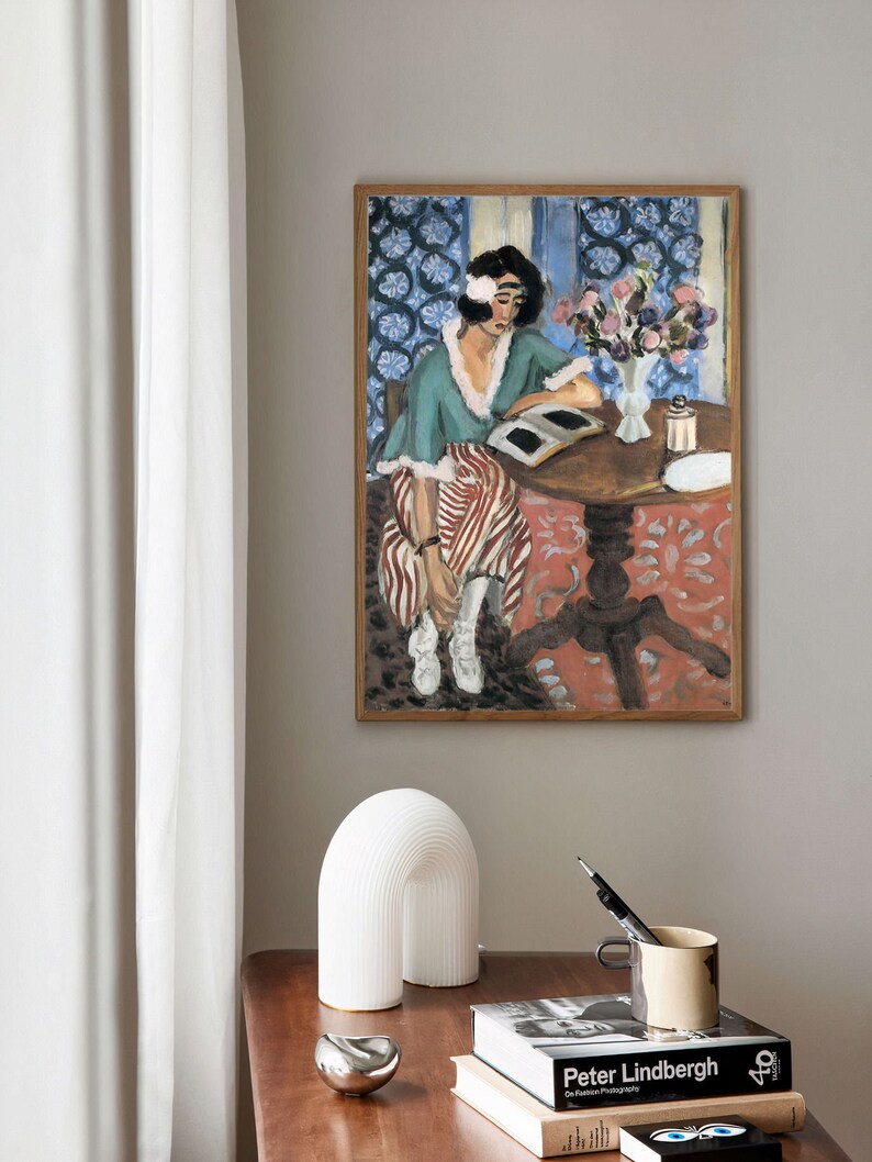 Henri Matisse Woman Reading 1894 Poster Henri Matisse Wall - Etsy