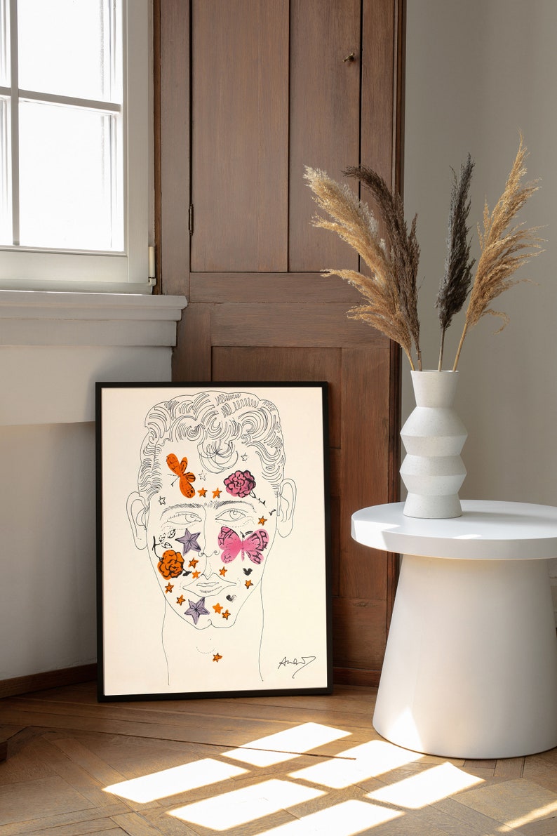 Rare Andy Warhol Drawing Poster Andy Warhol Line Art Print | Etsy