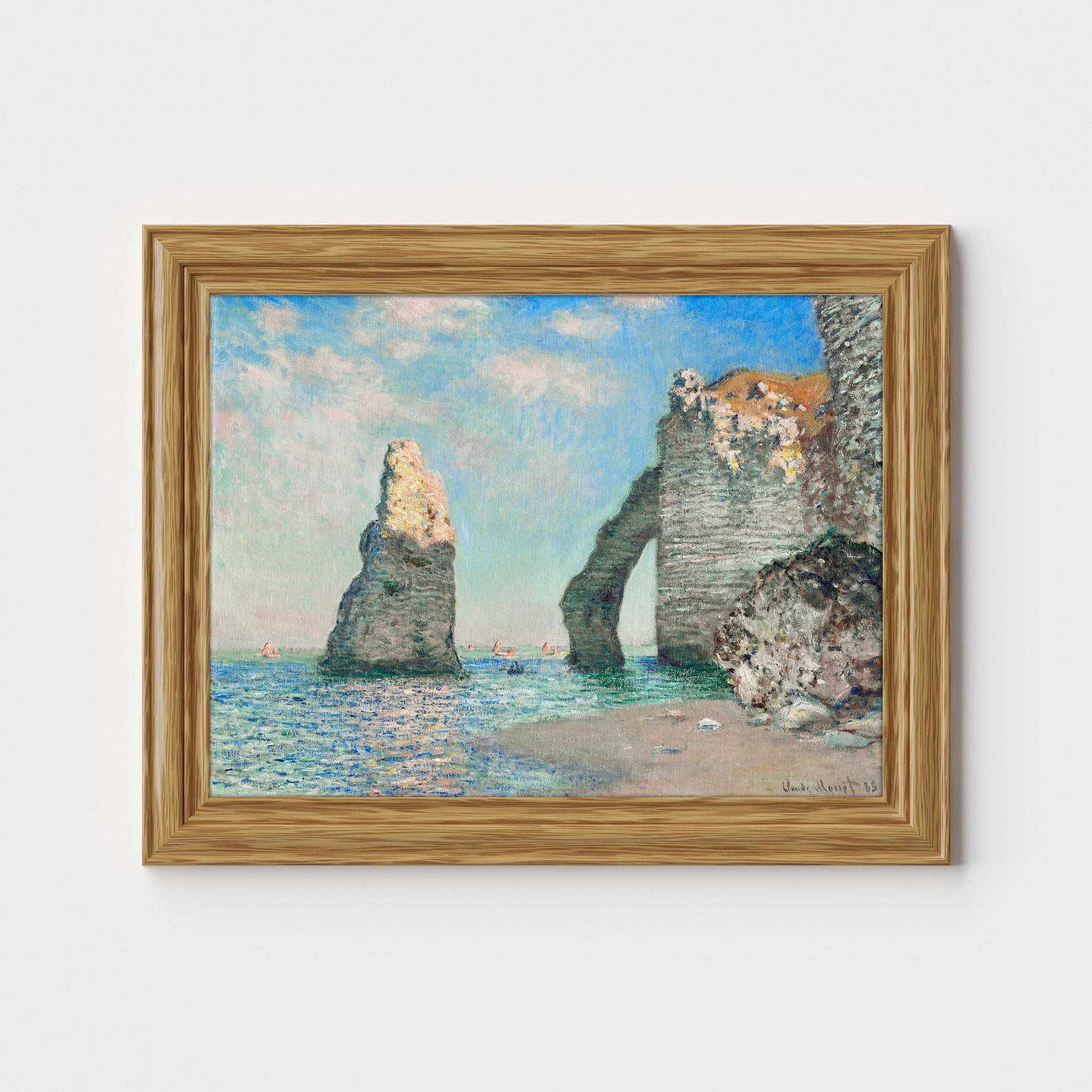 Claude Monet the Cliffs at Etretat 1885 Poster, Etretat Cliffs Claude ...