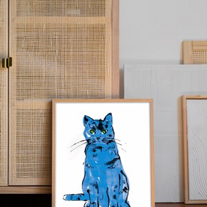 Andy Warhol Blue Cat Pop Art Poster Andy Warhol Blue Cat - Etsy
