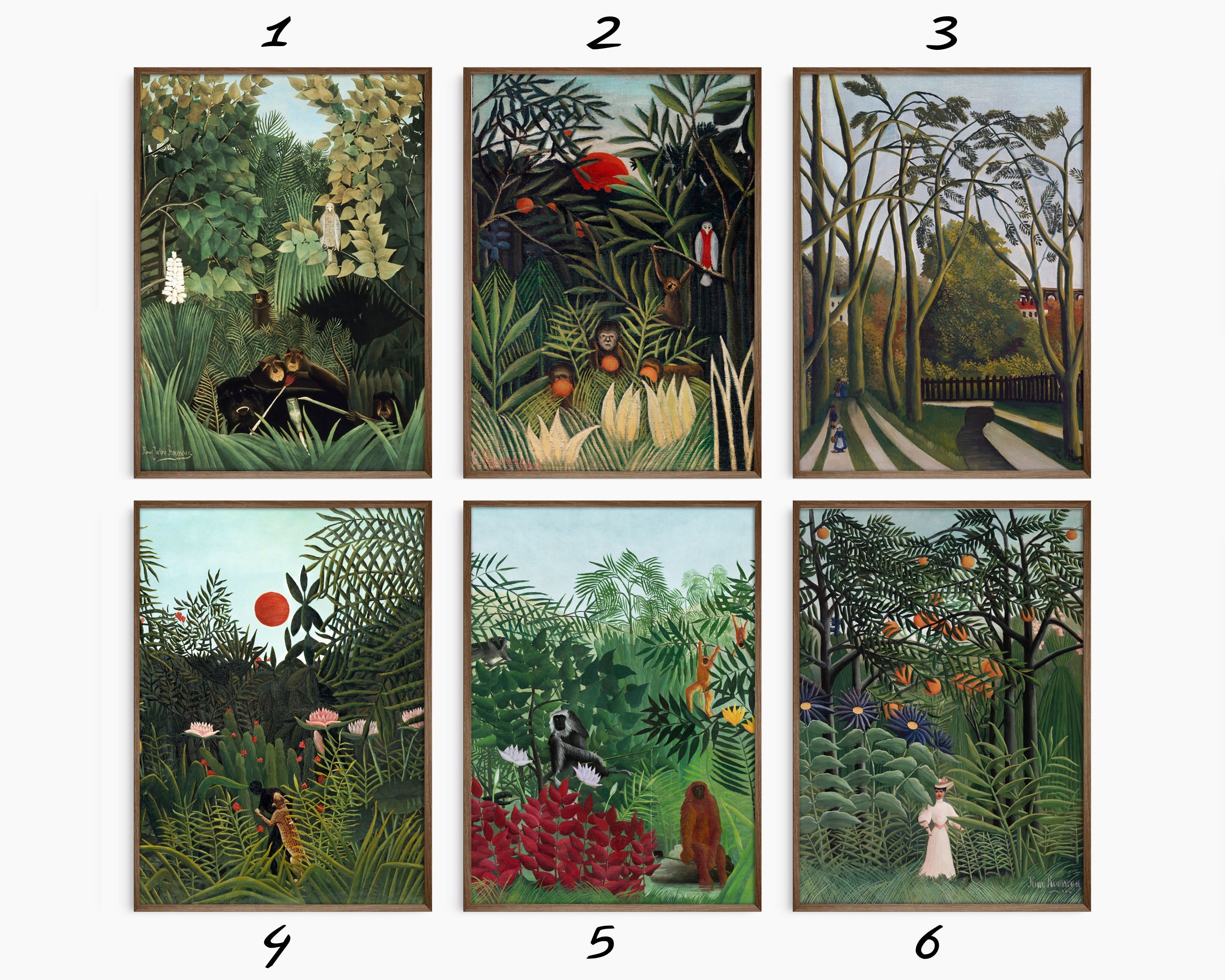 Henri Rousseau Poster Sets Merry Jesters Print the - Etsy