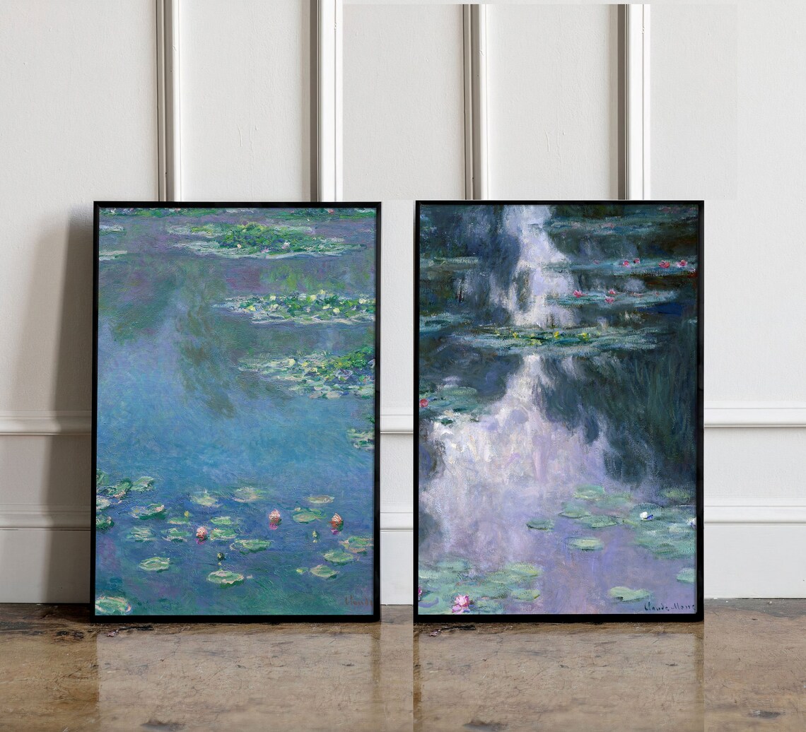 SET of 2 Claude Monet Exhibition Prints Water Lilies Claude - Etsy