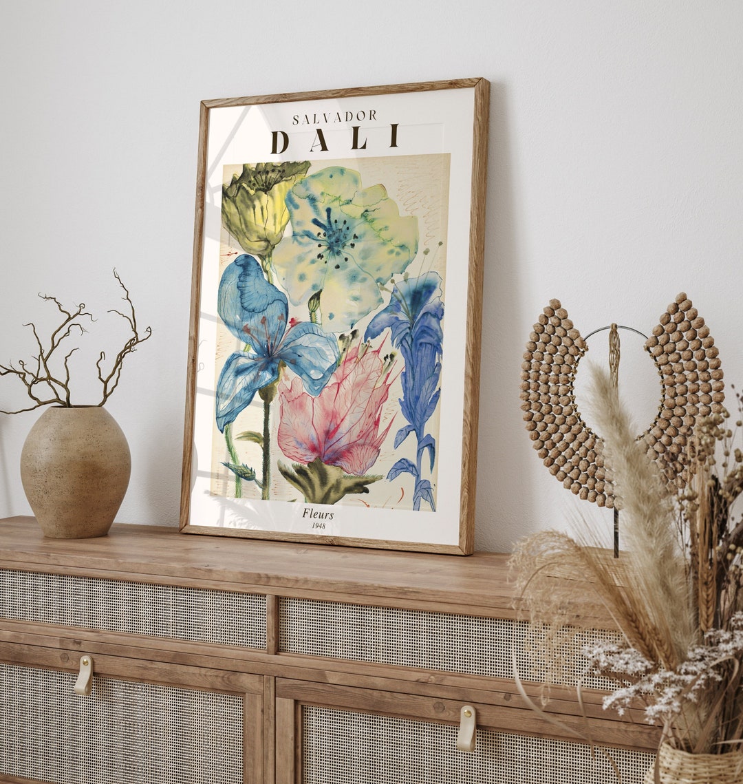 Salvador Dali Fleurs 1948 Print, Salvador Dali Exhibition Poster, Dali ...