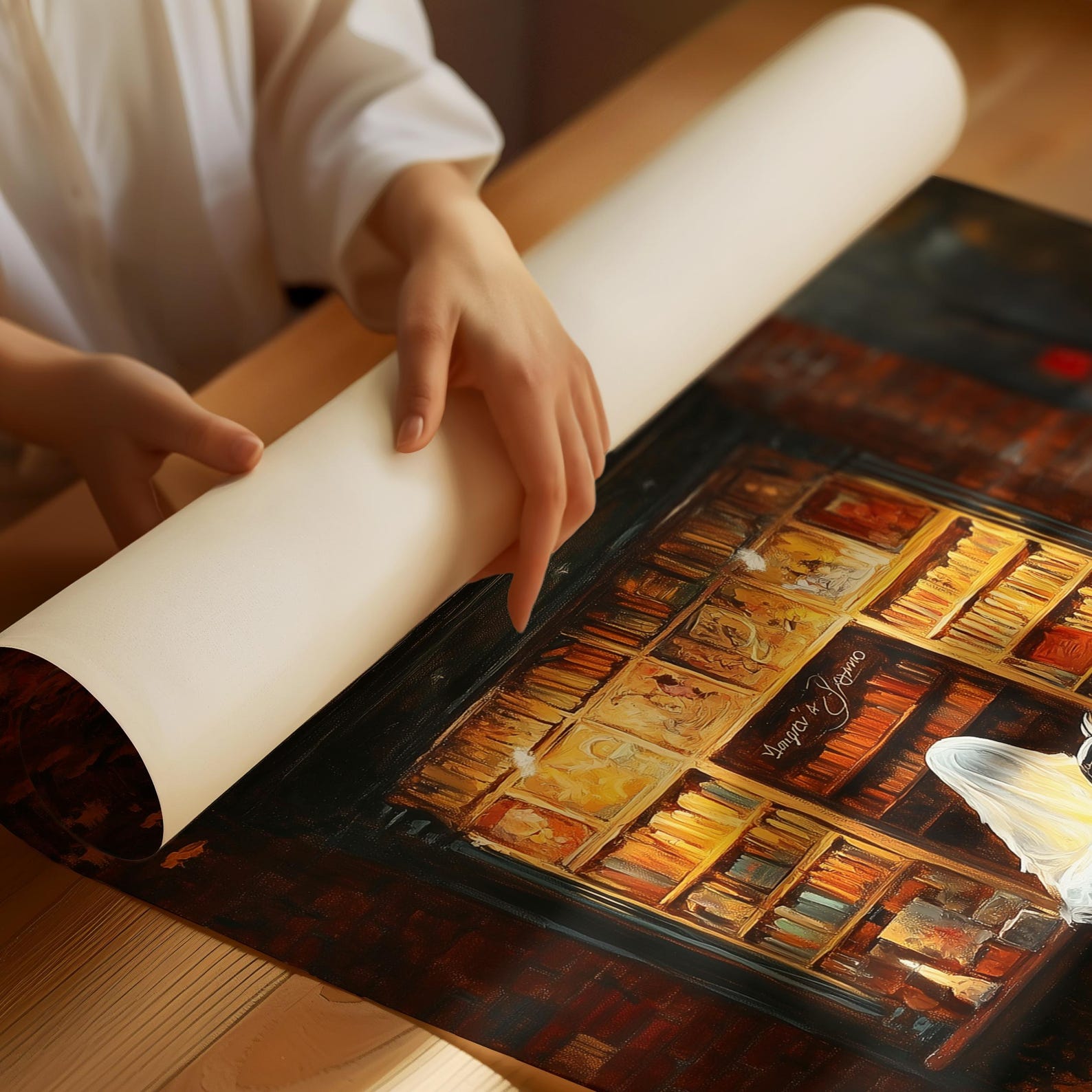 Ghost Reading Book Print, Vintage Art Poster, Dark Academia, Haunting ...