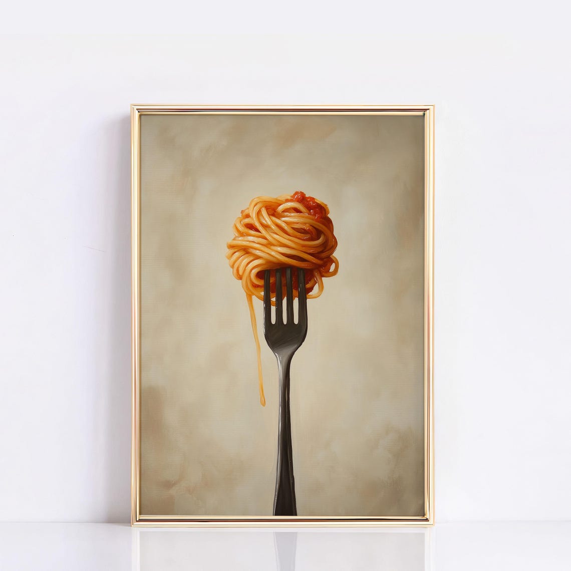 Pasta Fork Poster, Kitchen Art Print, Stylish Wall Decor, Modern ...
