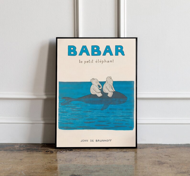 Babar the Elephant Wall Decor, Printable All Art, Nursery Decor, Kids ...