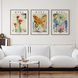 Salvador Dali Poster Set, Salvador Dali Exhibition Print, Salvador Dali ...
