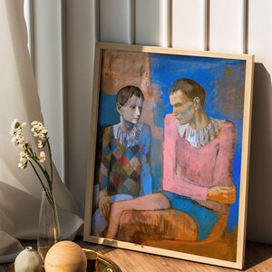 Pablo Picasso Acrobat and Young Harlequin Print, Pablo Picasso ...