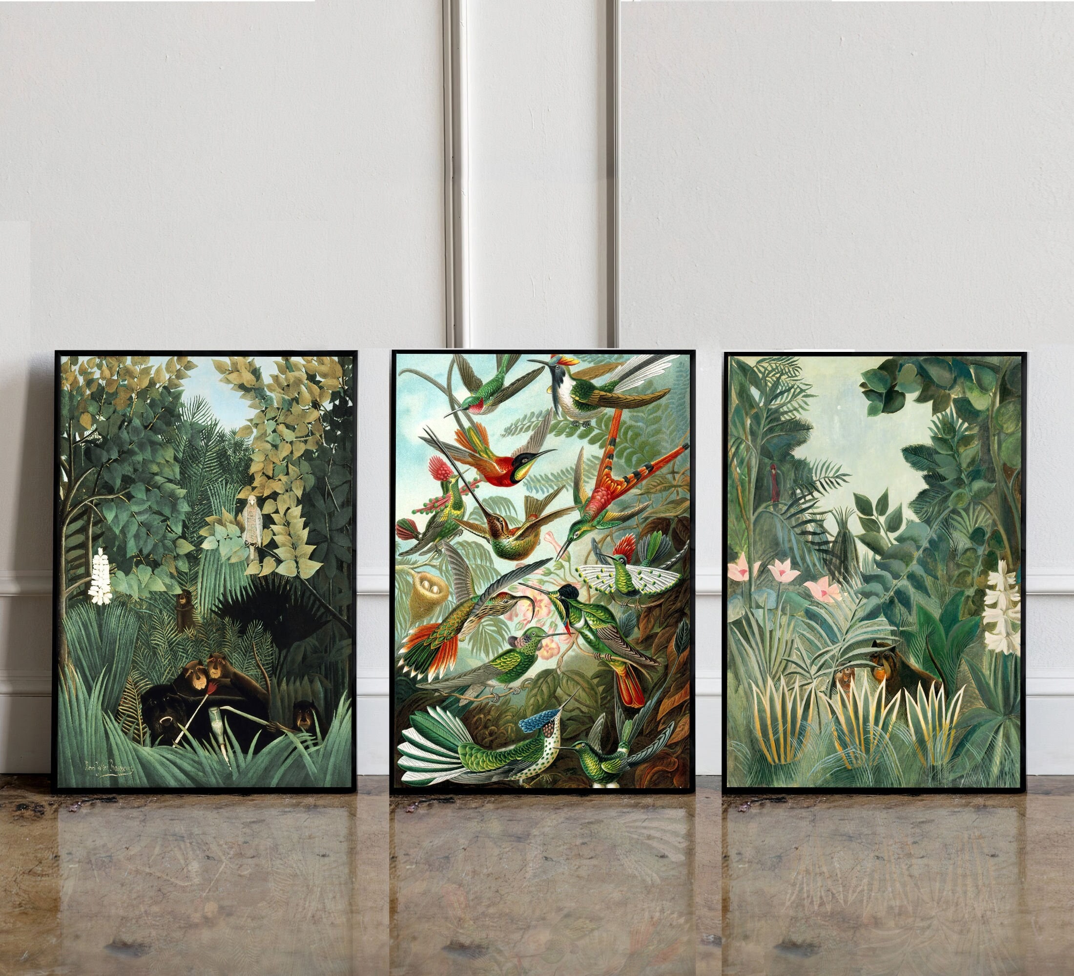 SET OF 3 Henri Rousseau Print, Jungle Tropical Poster, Tropical Wall ...