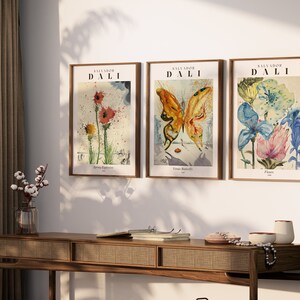 Salvador Dali Poster Set, Salvador Dali Exhibition Print, Salvador Dali ...