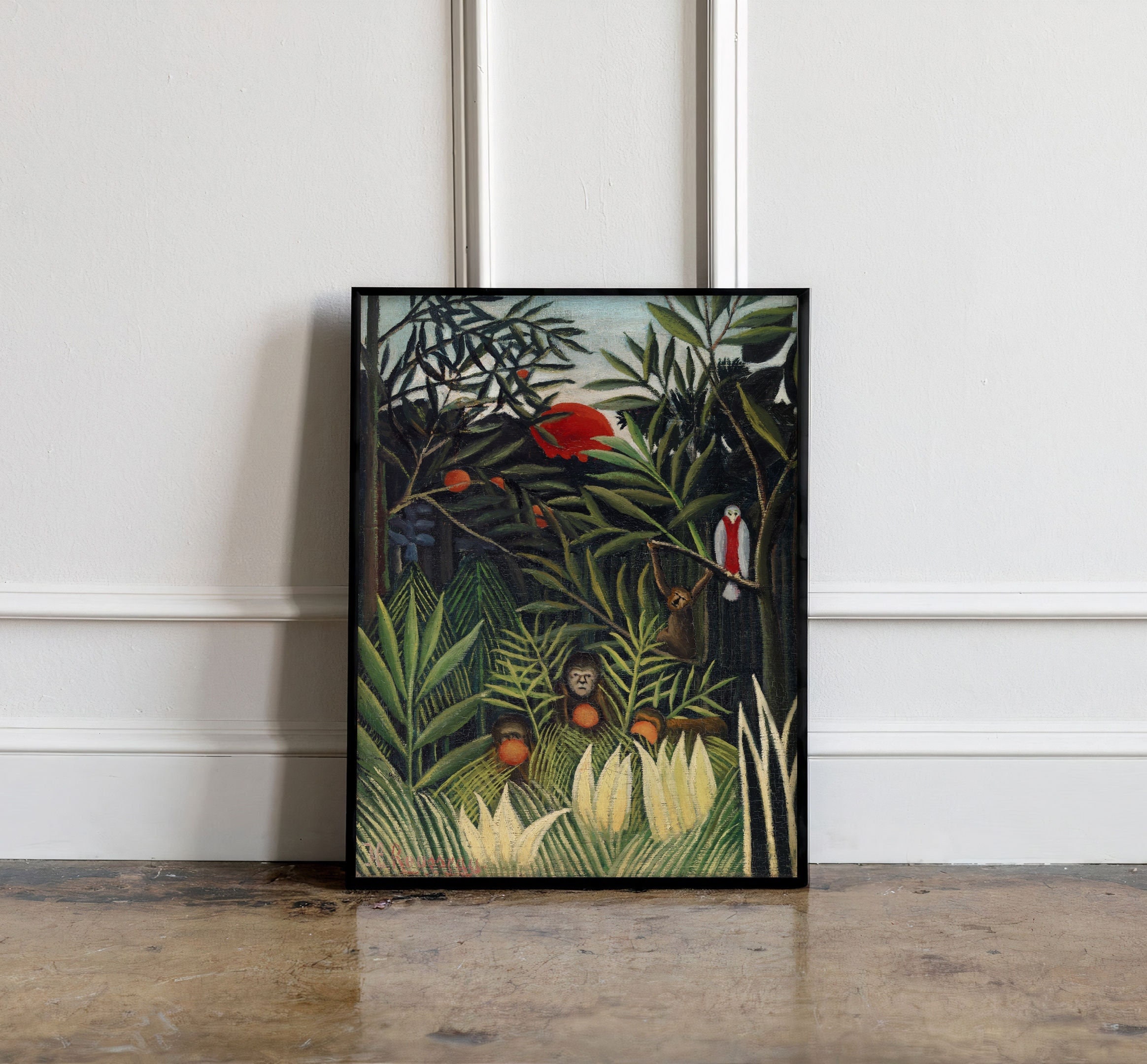 Henri Rousseau Monkeys and Parrot Henri Rousseau Print Henri - Etsy