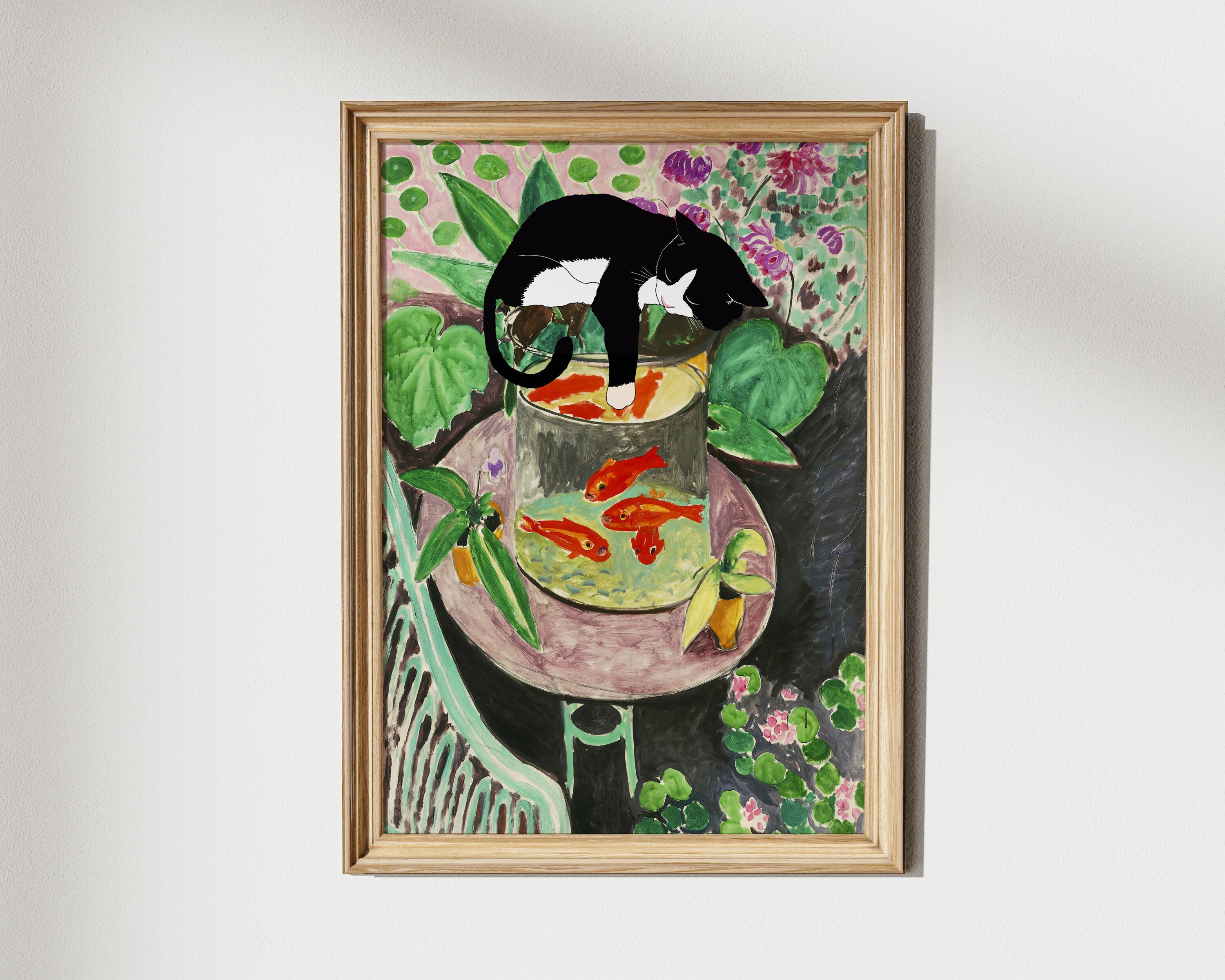 Henri Matisse Gold Fish With Black Cat Poster, Henri Matisse Wall Art ...
