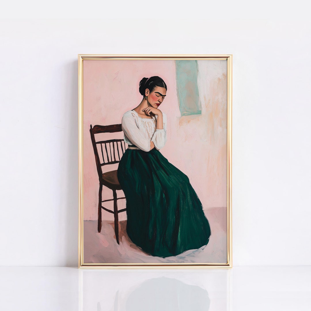Frida Kahlo Self-portrait Print, Vintage Frida Kahlo Exhibition Print ...