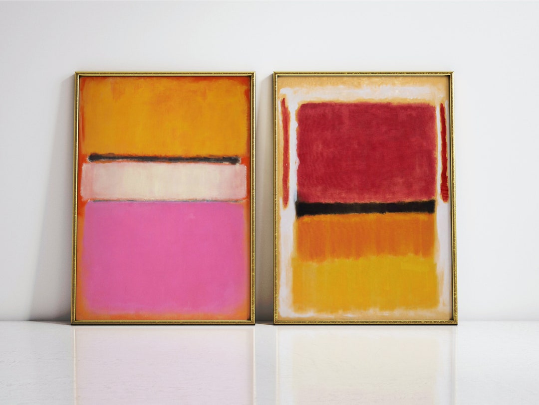 Set of 2 Mark Rothko Exhibition Poster, Mark Rothko Exhibition Print ...