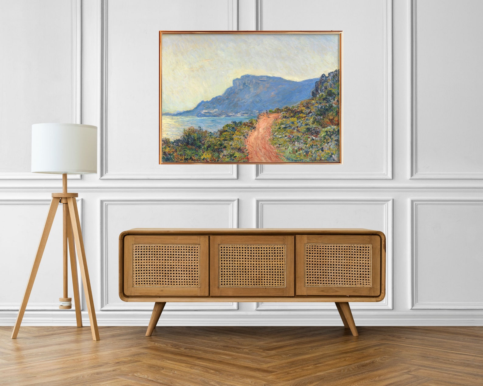Claude Monet the Corniche Near Monaco 1884 Poster, Monet Exhibition ...