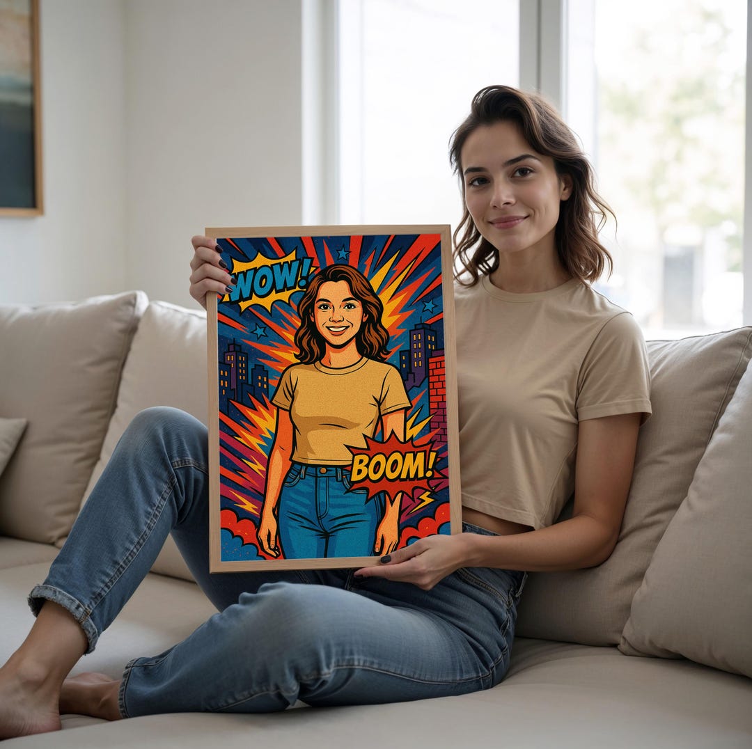 Custom Comic Book Portrait From Photo, Personalized Pop Art Poster ...