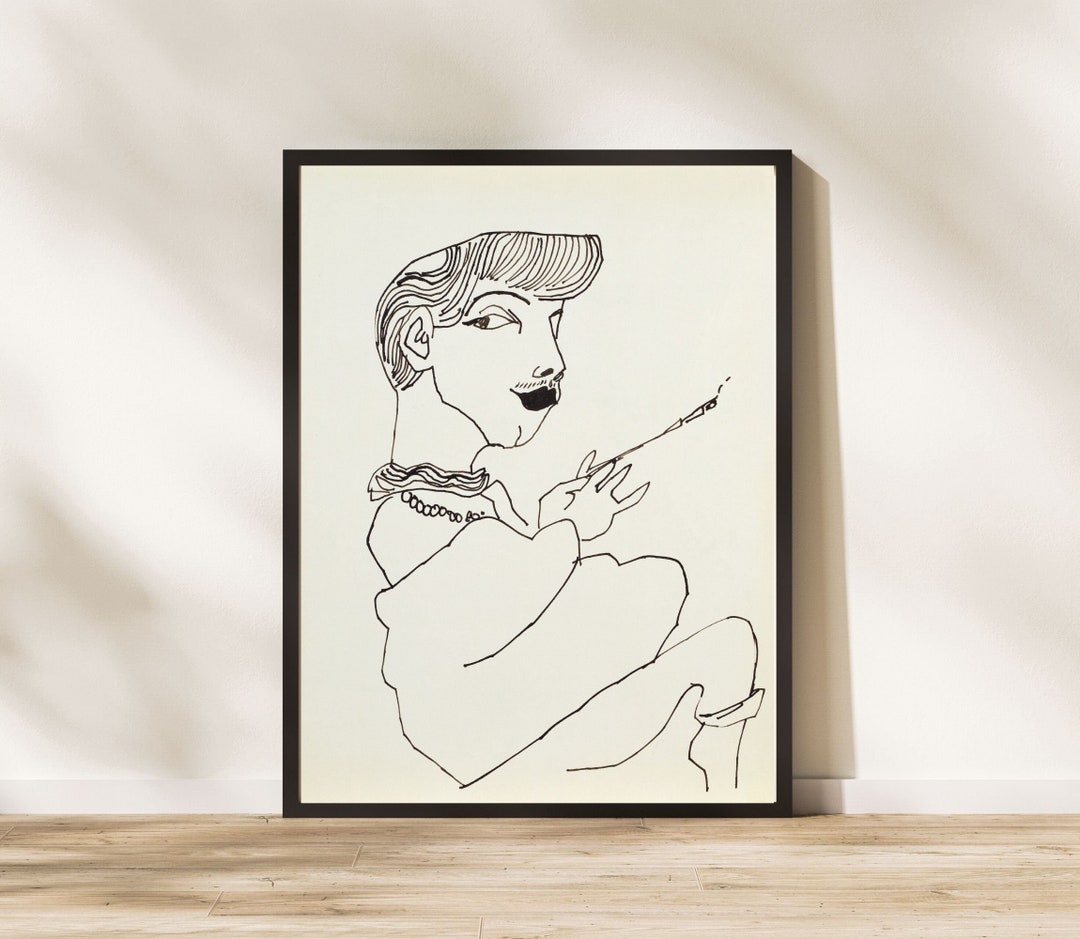 Andy Warhol Pencil Drawing Poster, Andy Warhol Otto Fenn Print, Andy ...