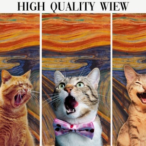 Edward Munch Famous Painting With Cat, the Scream Cat Art Print ...