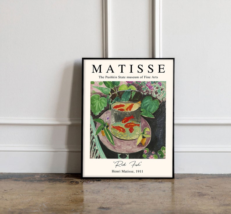 Henri Matisse Red Fish 1911 Poster, Henri Matisse Wall Art, Henri ...