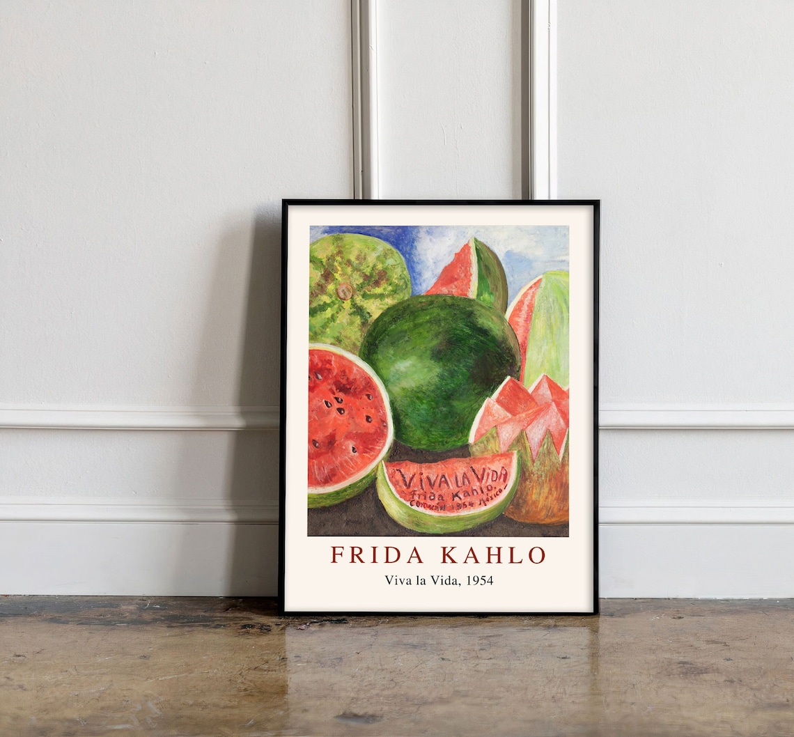 Rare Frida Kahlo Viva La Vida Print Vintage Frida Kahlo - Etsy