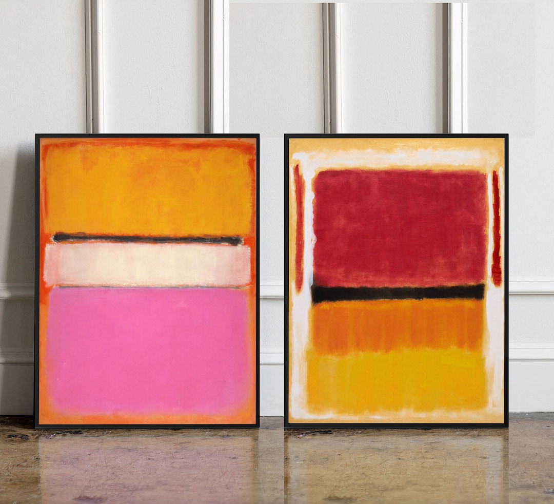 Set of 2 Mark Rothko Exhibition Poster, Mark Rothko Exhibition Print ...