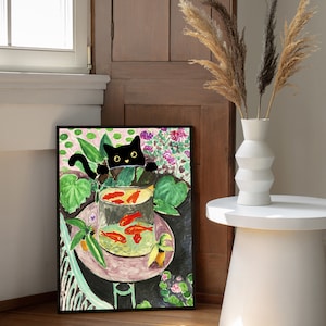 Henri Matisse Gold Fish With Black Cat Poster, Henri Matisse Wall Art ...