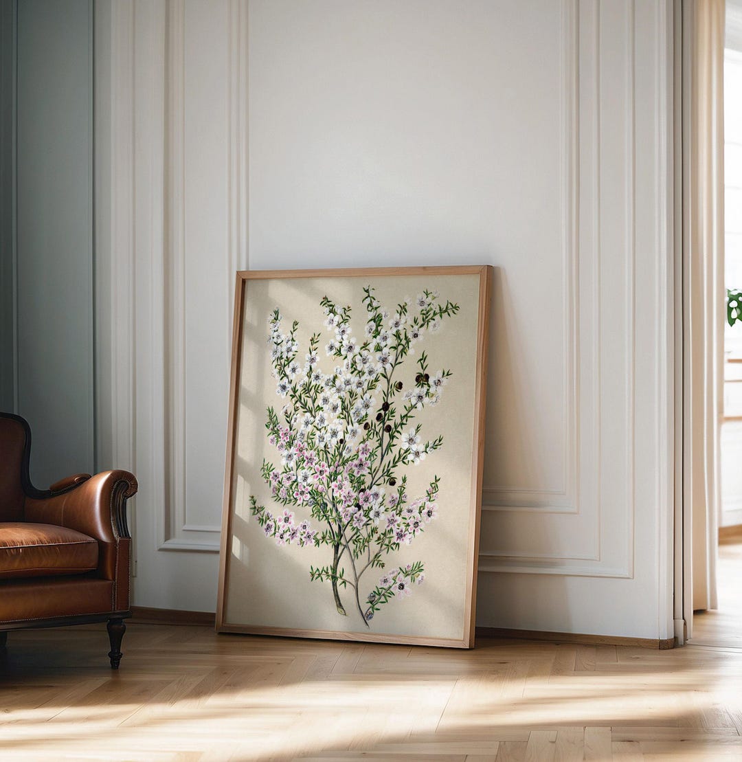 Neutral Botanical Print, Flower Art Print, Vintage Floral Gallery Wall ...