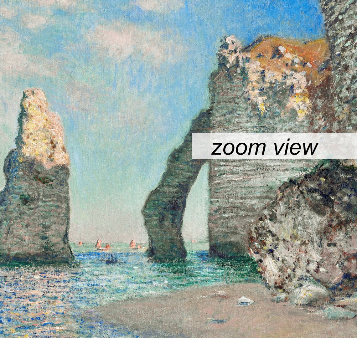 Claude Monet the Cliffs at Etretat 1885 Poster, Etretat Cliffs Claude ...