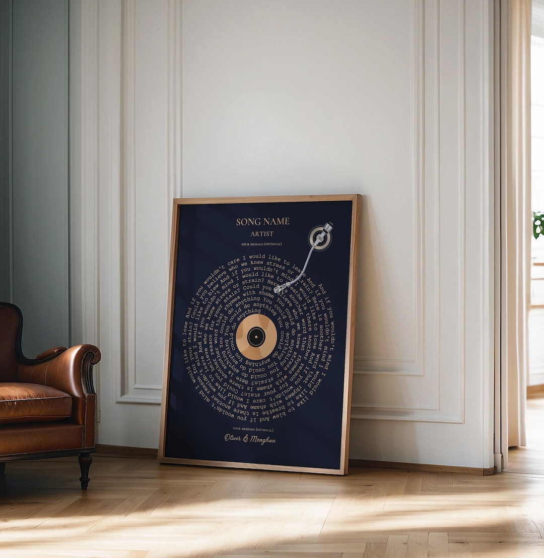 Personalised Music Poster, Customizable Music Gift, Personalised Vinyl ...