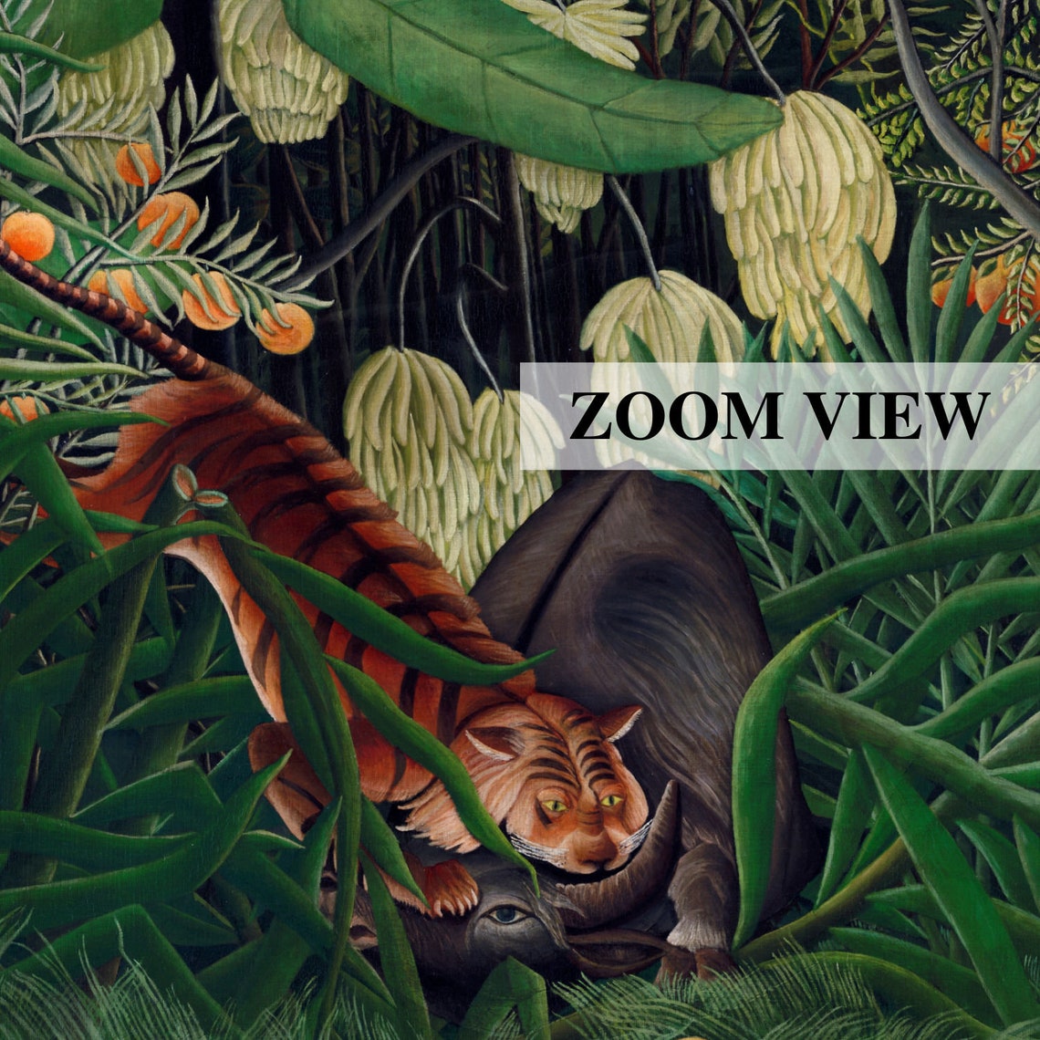 Henri Rousseau Fight Between a Tiger and Buffalo Henri - Etsy