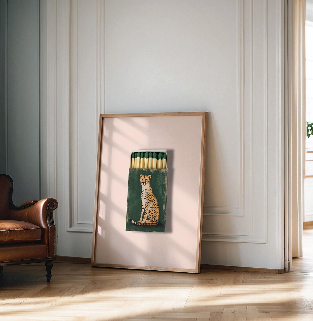 Vintage Matchbox Cheetah Print, Emerald Green Leopard Print, Dopamine ...