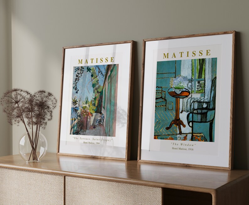 SET OF 2 Henri Matisse Posters Set, the Window Poster, the Terrace ...