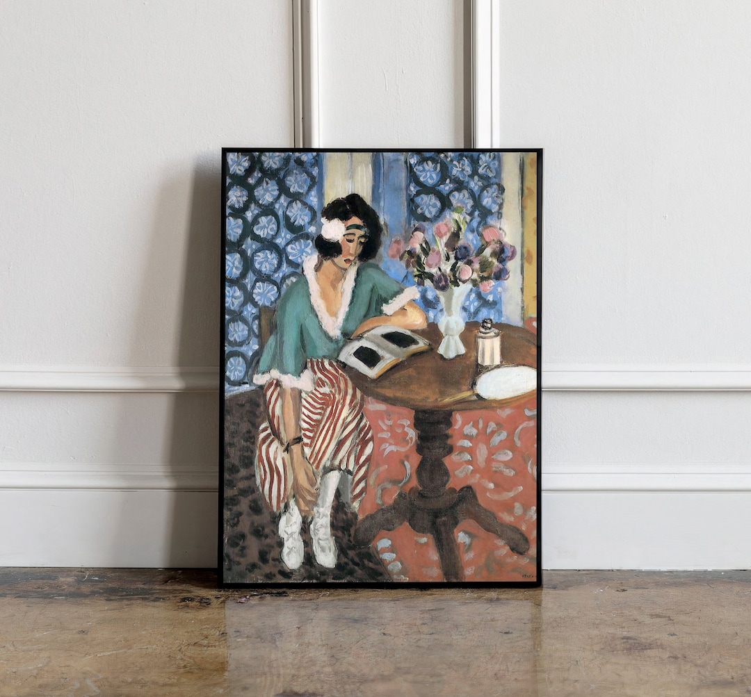 Henri Matisse Woman Reading 1894 Poster, Henri Matisse Wall Art, Henri ...
