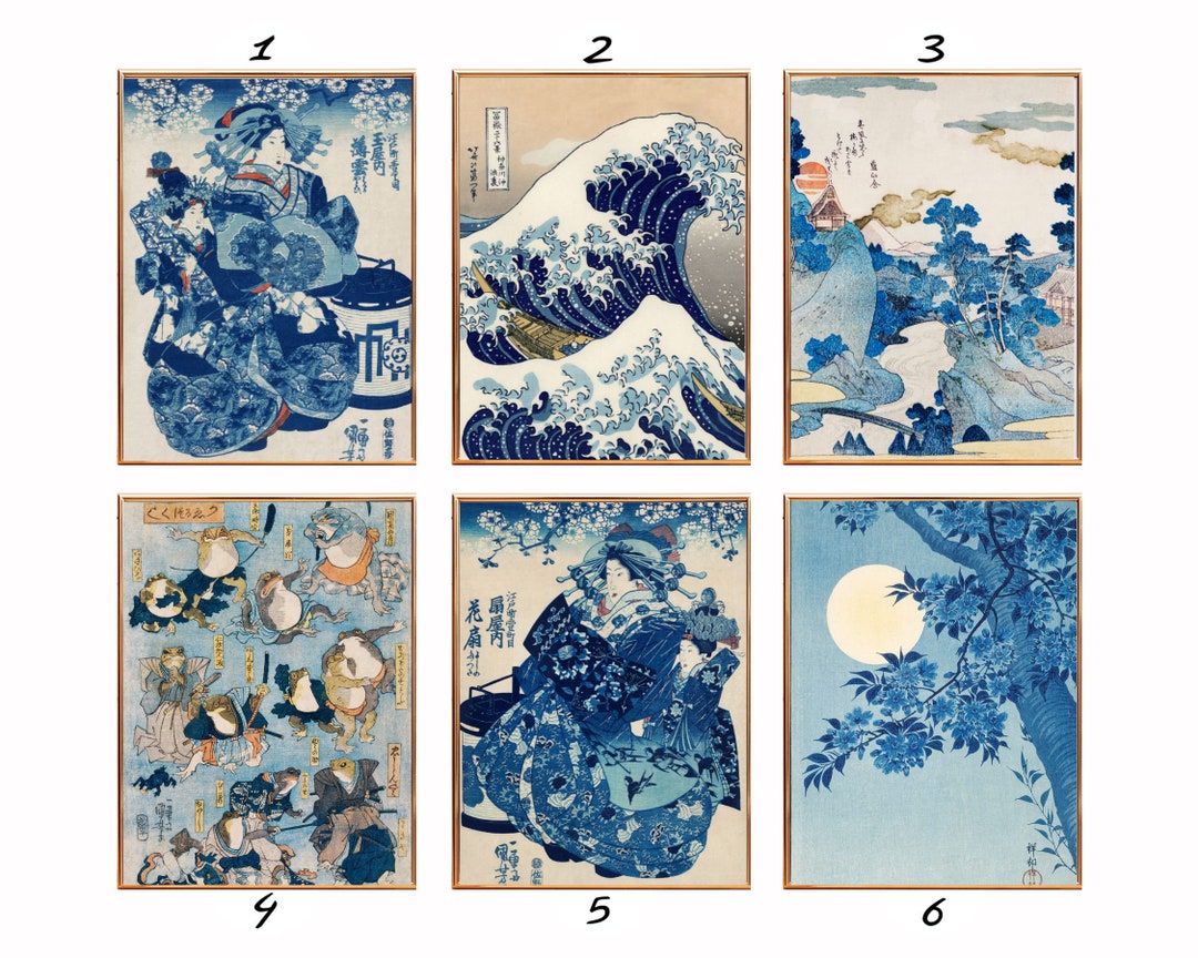 Japanese Art Poster Sets, Katsushika Hokusai Exhibition Print ...