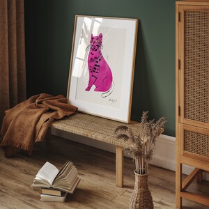 Andy Warhol Pink Cat Pop Art Poster, Andy Warhol Pink Cat Print, Warhol ...