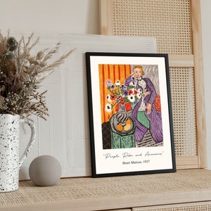 Henri Matisse Purple Robe and Anemones 1937 Poster, Henri Matisse Wall ...