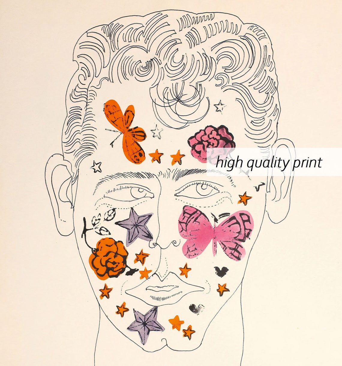 Rare Andy Warhol Drawing Poster Andy Warhol Line Art Print - Etsy