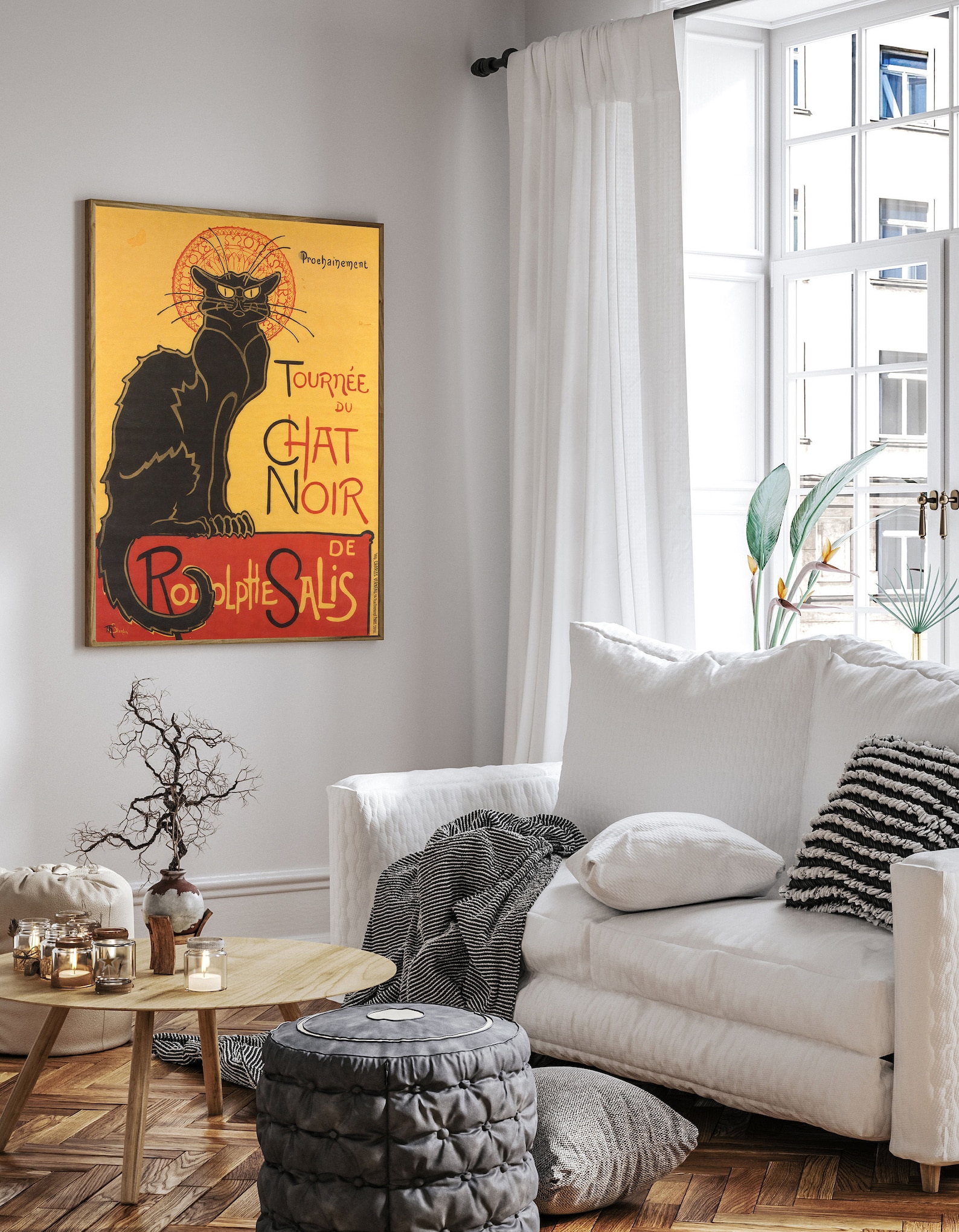 Vintage Poster Tournee Du Chat Noir, Le Chat Noir Print, Cat Print, Cat ...