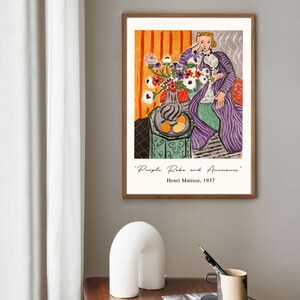 Henri Matisse Purple Robe and Anemones 1937 Poster, Henri Matisse Wall ...