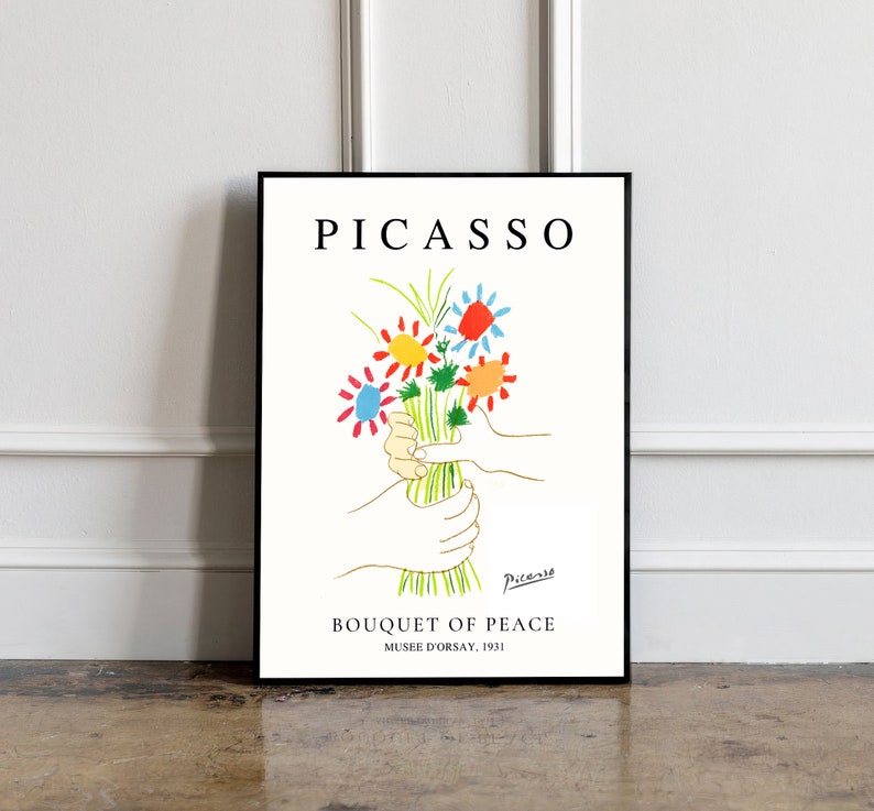 Picasso - Flower Poster, Picasso Exhibition Poster, Picasso Exhibition ...