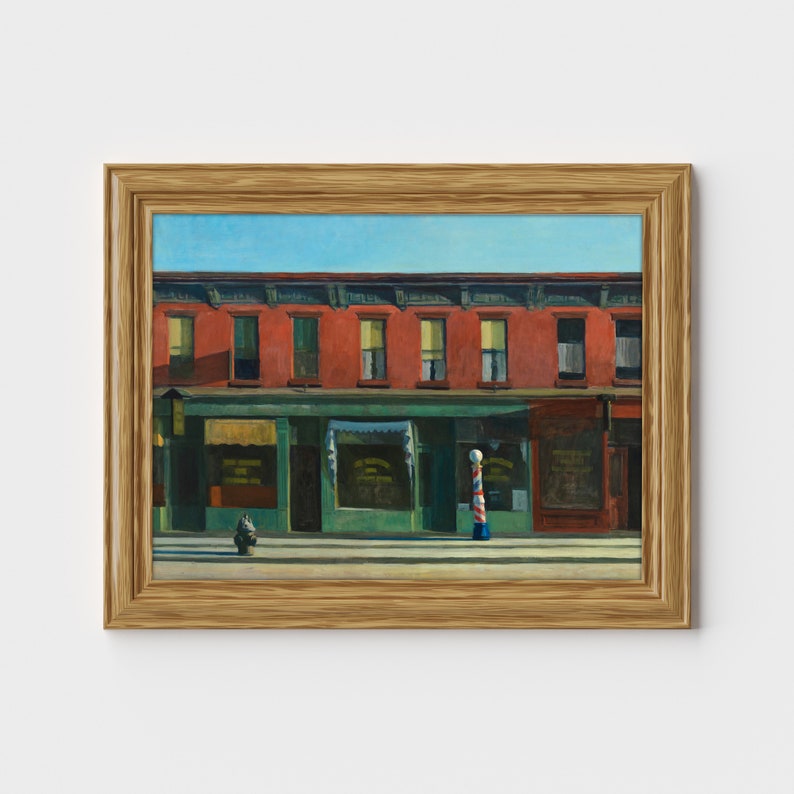 Edward Hopper Early Sunday Morning Poster, Edward Hopper Print, Edward ...