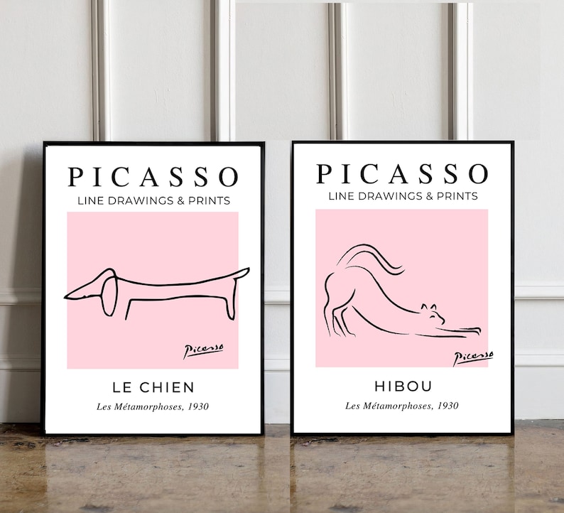 SET OF 2 Pablo Picasso Posters Pablo Picasso Print Pablo - Etsy