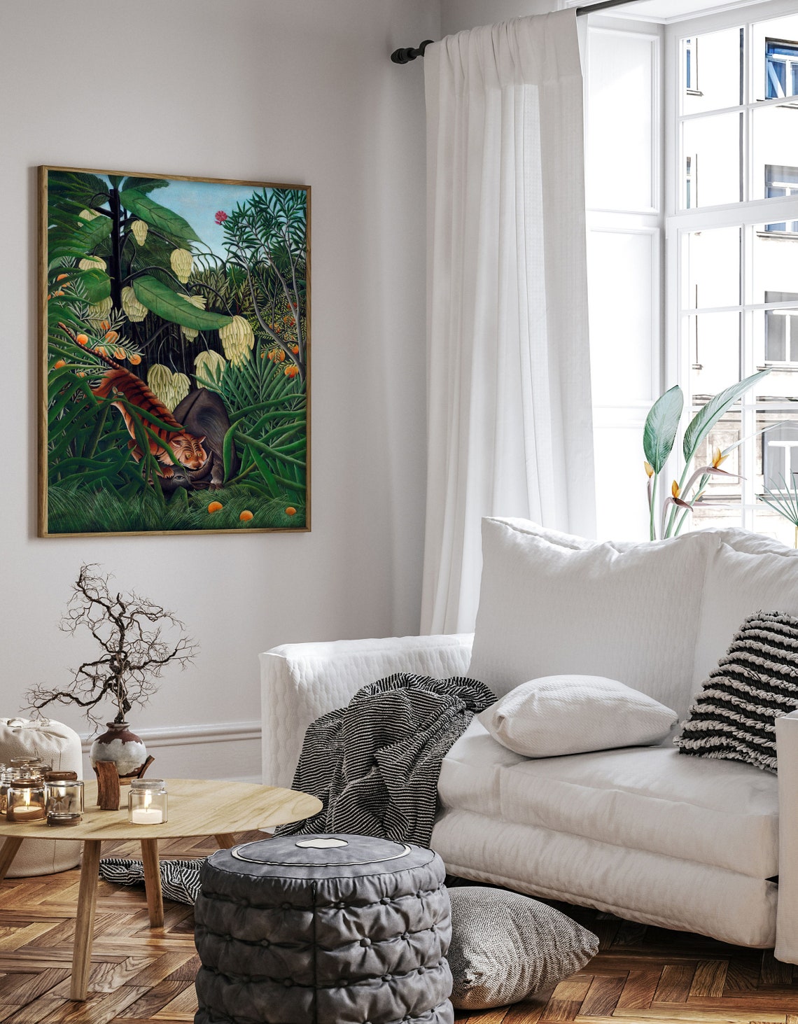 Henri Rousseau Fight Between a Tiger and Buffalo Henri - Etsy