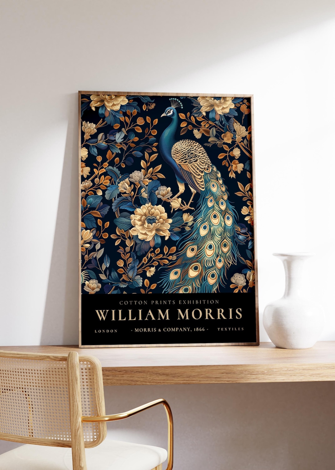 William Morris Peacock Wall Art Print, William Morris Poster, Vintage ...