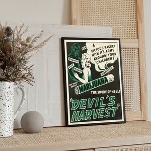 Vintage Marijuana Poster, Vintage Marijuana Decor Art, Fun Gift Idea ...