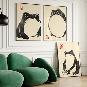 SET OF 3 Matsumoto Hoji Frog Print,matsumoto Hoji Frog Poster, Japanese ...