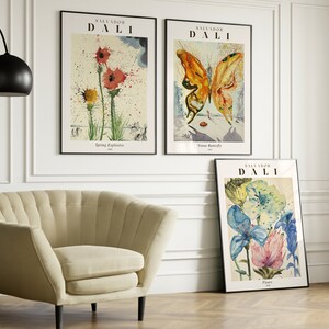 Salvador Dali Poster Set, Salvador Dali Exhibition Print, Salvador Dali ...