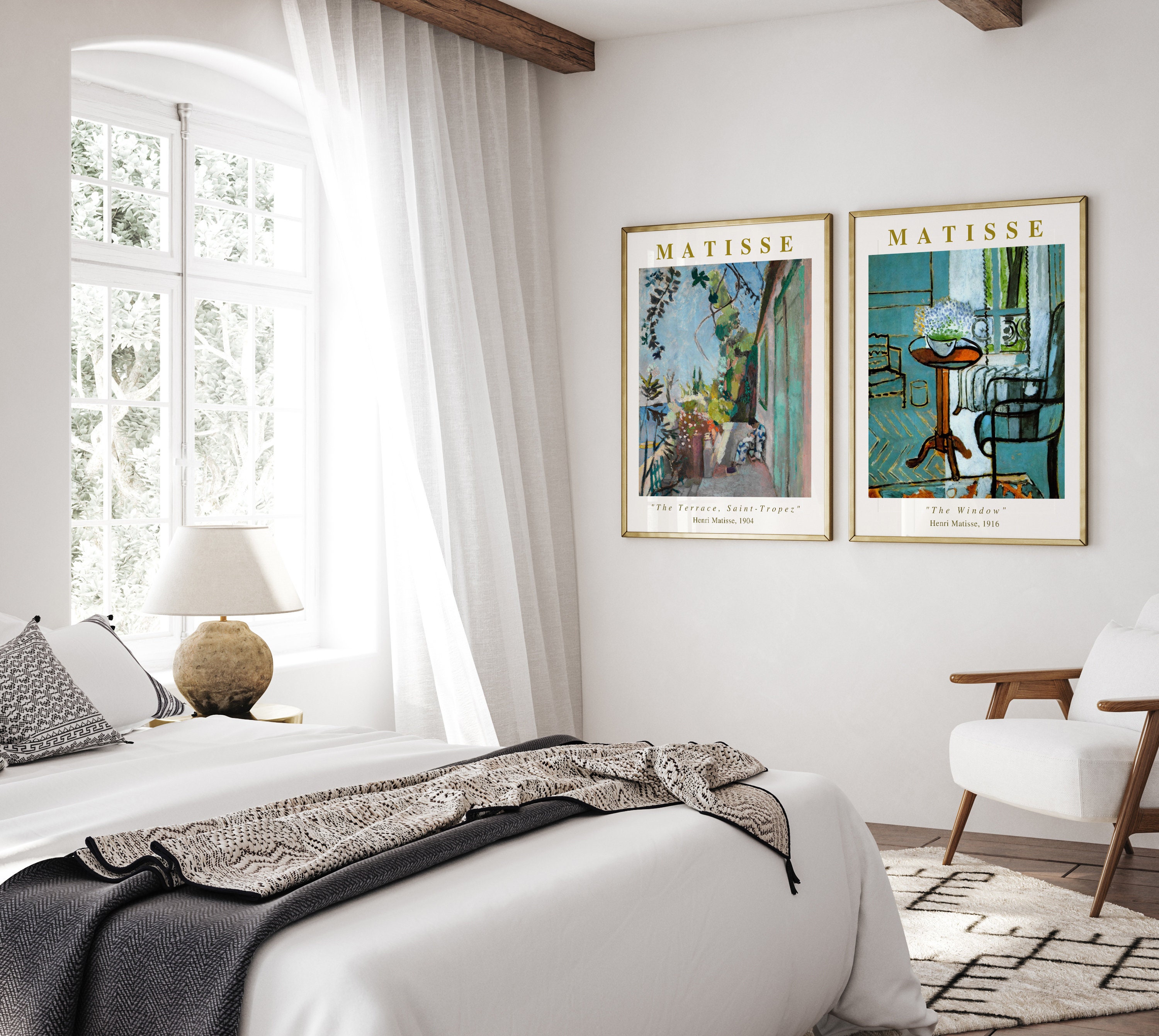 SET OF 2 Henri Matisse Posters Set, the Window Poster, the Terrace ...