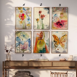 Salvador Dali Poster Set, Salvador Dali Exhibition Print, Salvador Dali ...